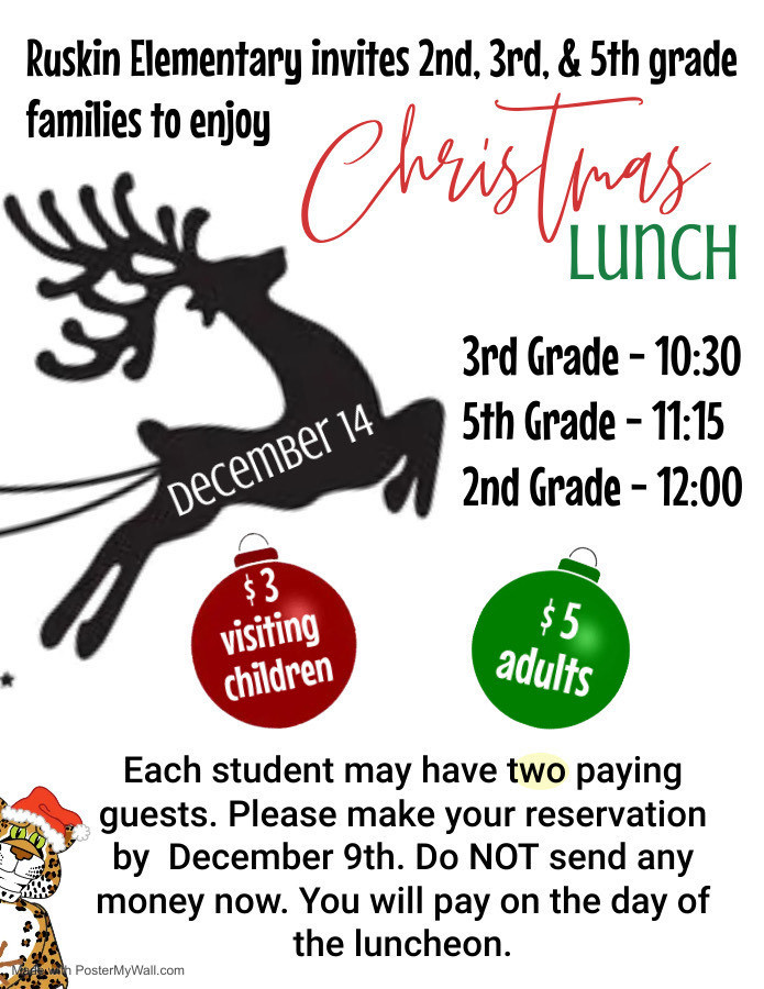 2nd, 3rd, and 5th Grade Christmas Lunch | Ruskin Elementary School